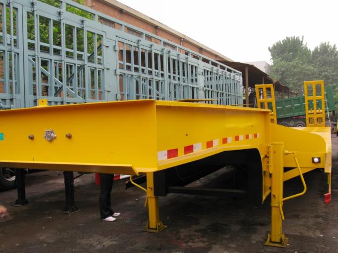 60t 3 Axle Low Bed Semi Trailer for Sale Small Equipment Low Loader Semitrailer 2-Axle Gooseneck Low Bed Trailer 20ton