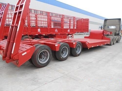                 Machinery Transporting 50 Tons Low Bed Semi-Trailer 3 Axles Low Bed Semi Trailer 3rows 6 Axles Low Bed Semi Trailer Price/Excavator Trailer/100 Tons Lowboy Trai             