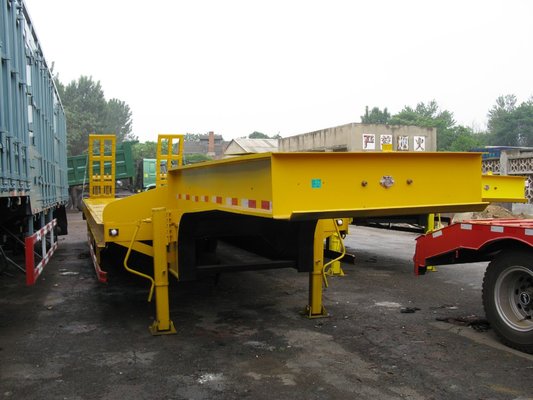                  Low Bed Trailer, Lowbed Semi Trailers and Truck Trailers 4 Axles Low Bed Semi-Trailer 80-100tons Lowbed Trailer Truck for Sale             