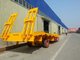                  Low Bed Semitrailer Semi-Trailer Trailer Truck Trailer 3 Axle 70tons Africa Low Bed Semi Trailer with Hydraulic Ramp             